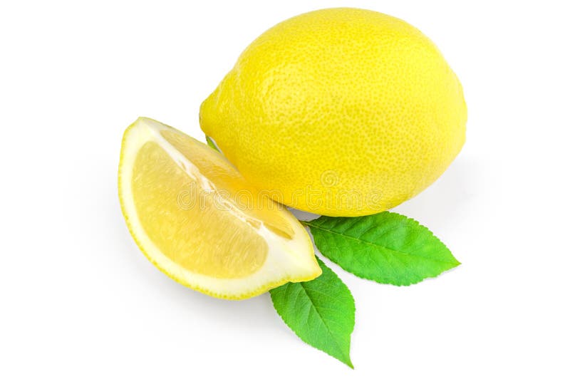 Fresh Lemon on White Background Stock Image - Image of citrus, food ...