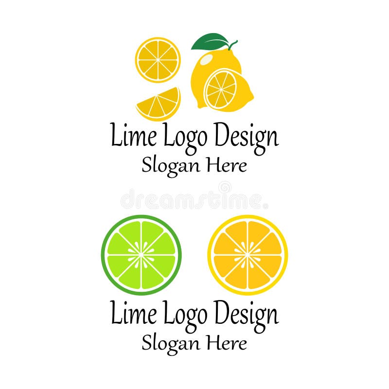 Fresh Lemon Lime Logo Vector Template Icon Stock Vector - Illustration ...