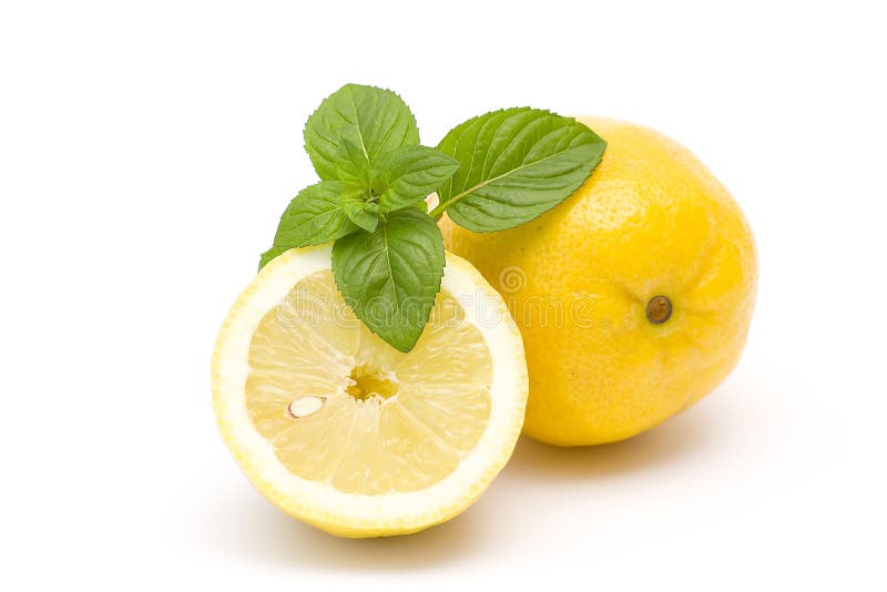 Fresh lemon and mint stock photo. Image of citron, vitamin - 14887248