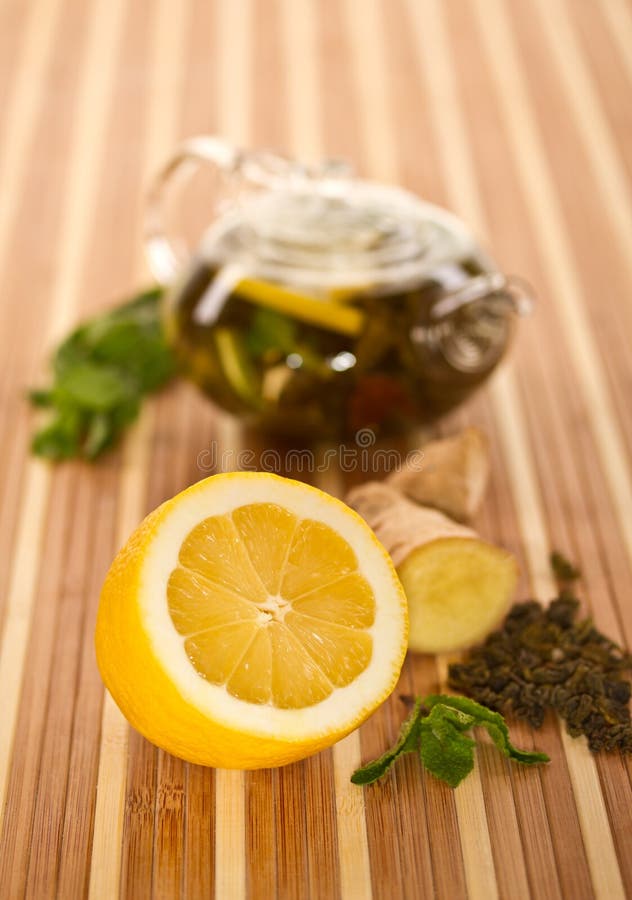 Tea set stock image. Image of health, green, full, organic - 30110909