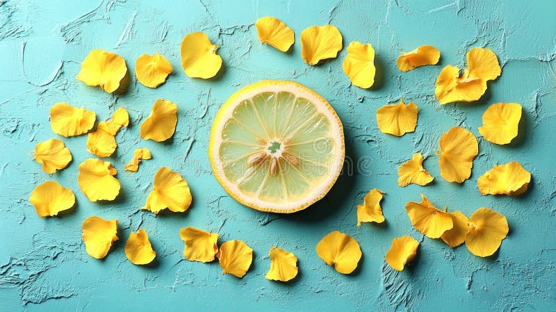Slice Lemon Textured Teal Background Stock Photos - Free & Royalty-Free ...