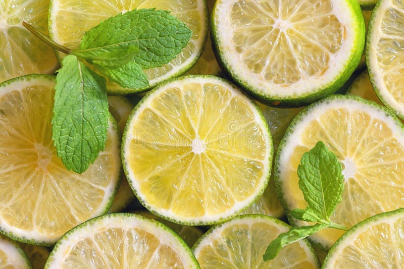 Fresh Lemon Slices Background Stock Image - Image of close, juicy ...