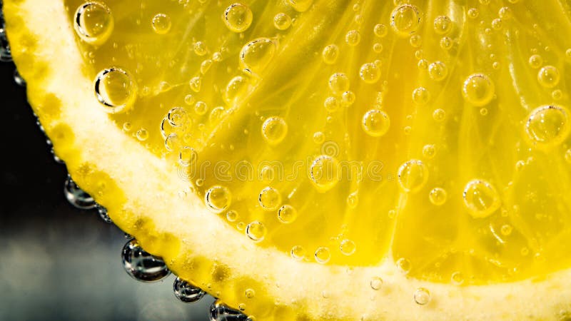 Fresh Lemon in Soda, Cocktail, Gas Bubbles Stock Image - Image of fresh ...