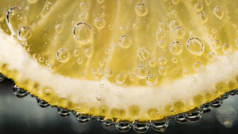 Fresh Lemon in Soda, Cocktail, Gas Bubbles Stock Photo - Image of ...
