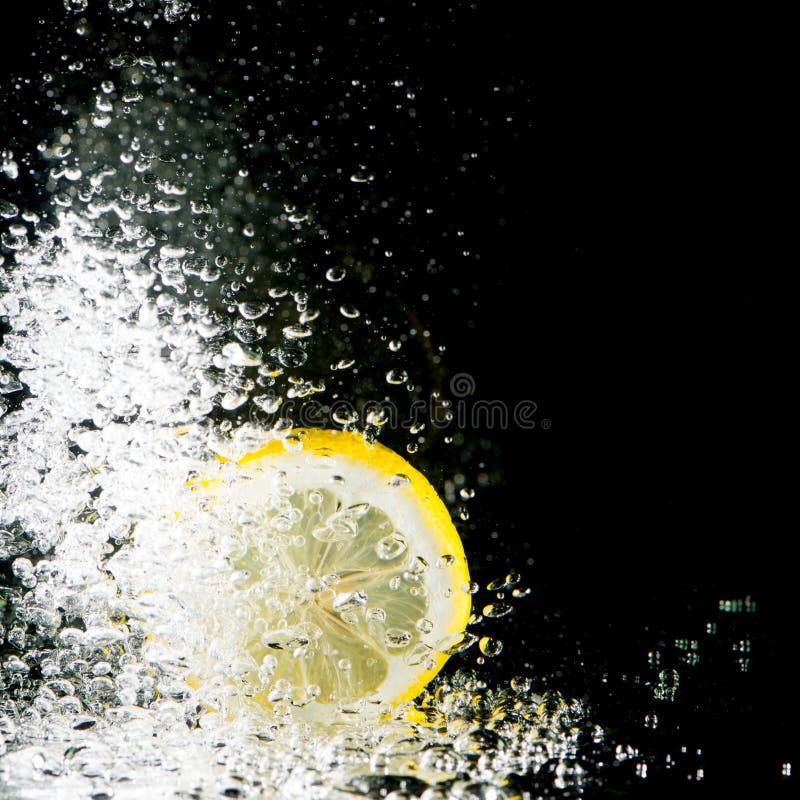 Fresh lemon splash stock image. Image of closes, refreshment - 46652735