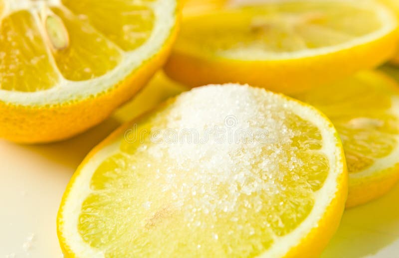 Freshly sliced lemons. stock image. Image of drink, fruit - 2071751