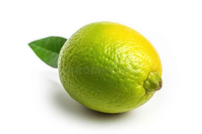 Fresh Lemon on White Background in Studio Setting Stock Illustration ...