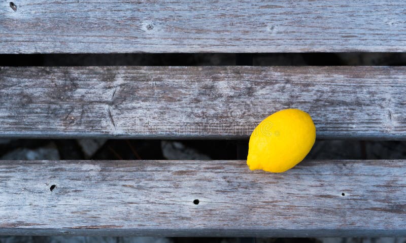 Fresh Lemon on Wooden Bench Stock Image - Image of juicy, group: 49278839
