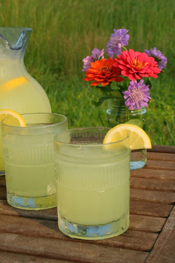 Fresh Lemonade stock image. Image of outdoors, zinnias - 5408769