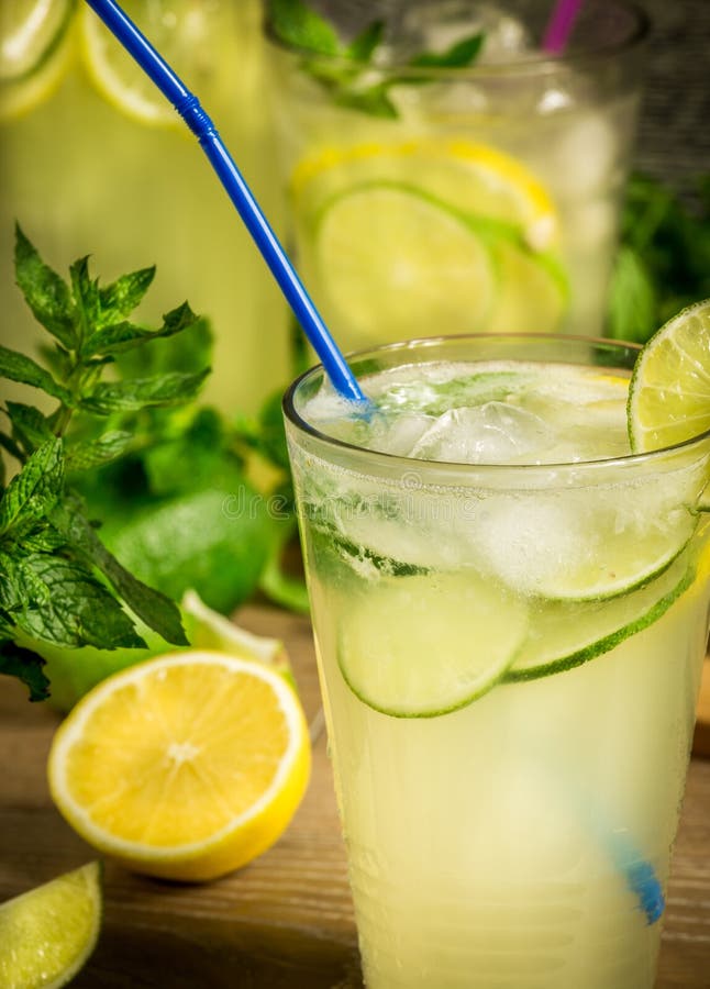 Fresh lemonade drink stock photo. Image of closeup, cool - 56790470