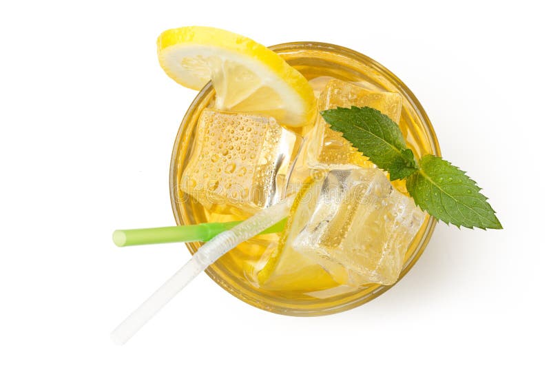Fresh Lemonade with Ice and Mint. Summer Mood Stock Photo - Image of ...