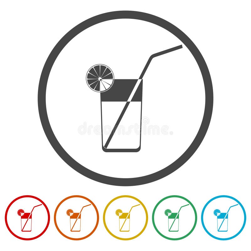 Fresh Lemonade icons set stock vector. Illustration of comic - 140214918