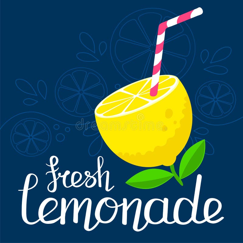Lemonade poster stock vector. Illustration of lime, fresh - 39386498