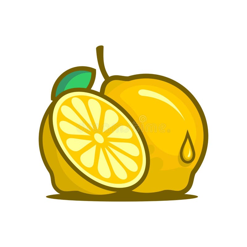 Fresh lemons stock vector. Illustration of piece, vegetarian - 250820119