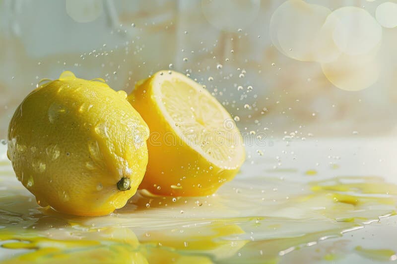 Fresh Lemons Sitting on a Kitchen Counter Stock Photo - Image of ...