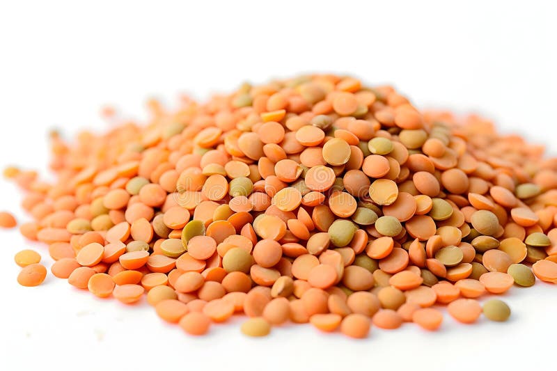 Fresh Lentils Arranged Neatly on a White Surface, Symbolizing ...