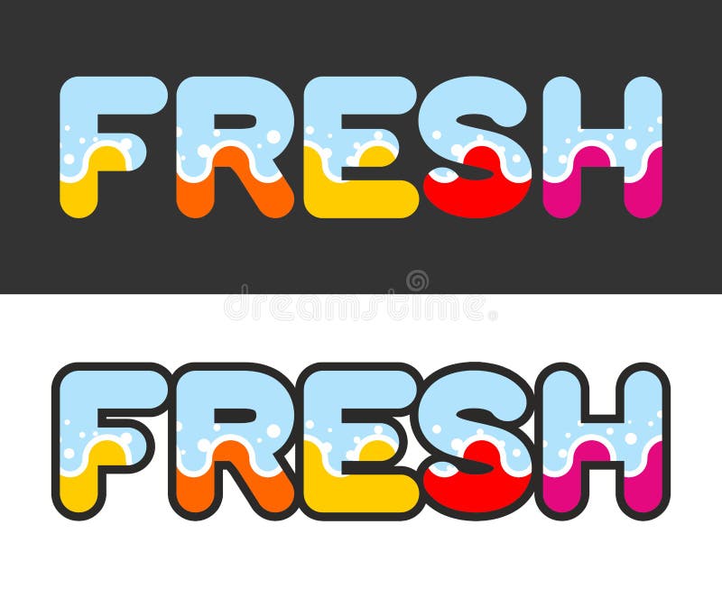Fresh. Letters for Logo and Emblem Stock Vector - Illustration of ...