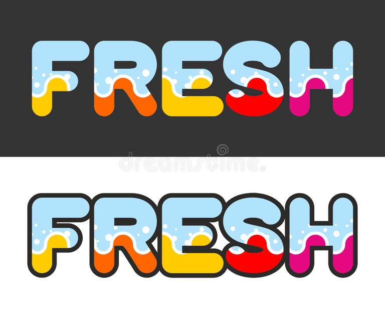 Fresh. Letters for Logo and Emblem Stock Vector - Illustration of ...