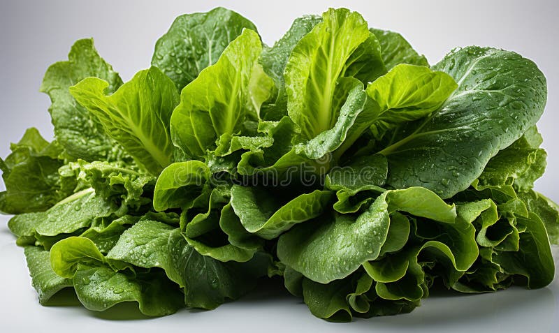 Pile of Lettuce on White Table Stock Image - Image of fiber, food ...