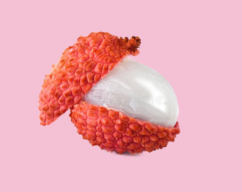 Fresh Lichi, Isolated on White Background Stock Photo - Image of ...