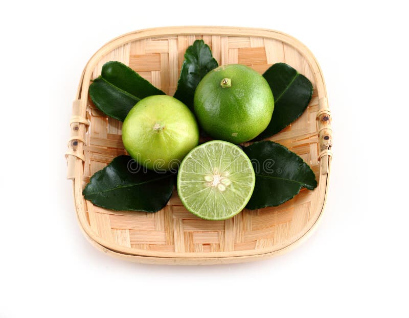 Fresh Lime Isolated on White Stock Photo - Image of piece, healthy ...