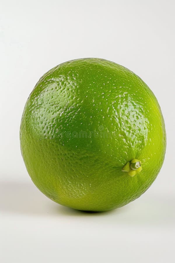 Fresh Lime Sitting on a Plain White Background Stock Photo - Image of ...