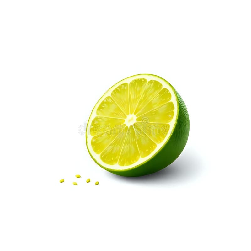 Fresh Lime Slice with Juicy Green Pulp Stock Photo - Image of slice ...