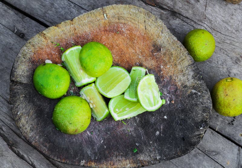 Fresh Lime Slices Prepared for Cooking Stock Photo - Image of ...