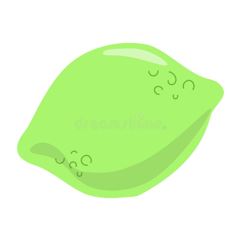 Fresh Lime with Smooth Surface and Bright Color Stock Illustration ...