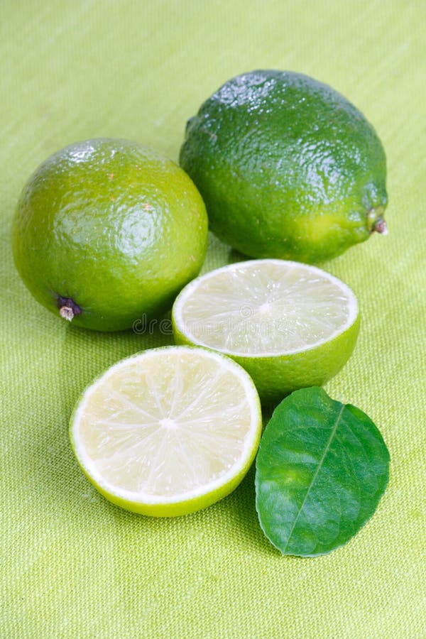 Fresh limes stock image. Image of lemon, leaf, delicious - 14349657