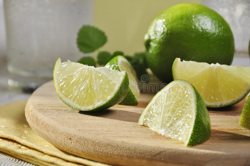 Fresh limes stock image. Image of fresh, board, citron - 27042019