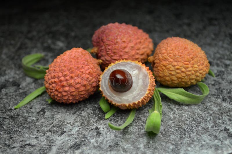 Fresh litchi fruits stock image. Image of eating, exotic - 83210037