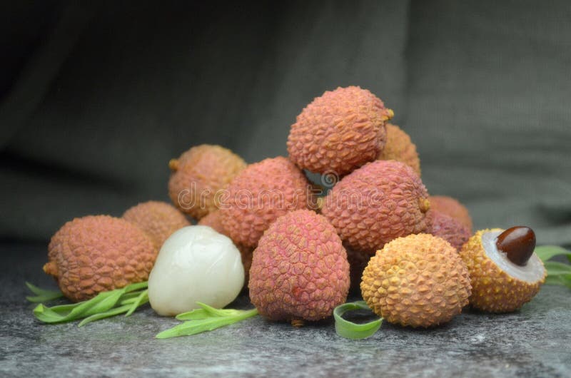 Fresh litchi fruits stock photo. Image of asian, healthy - 83210186