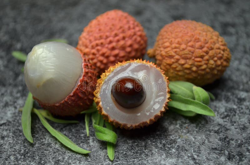 Fresh litchi fruits stock image. Image of closeup, fruit - 83242749