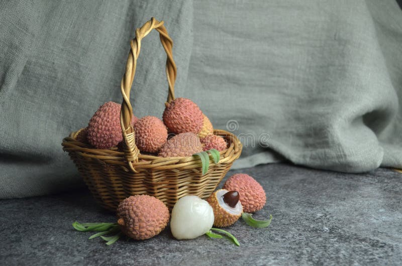 Fresh litchi fruits stock image. Image of diet, healthy - 83243027