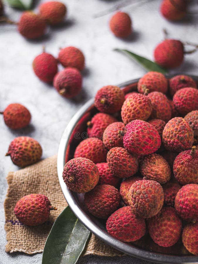 Fresh Litchi Isolated Stock Images. Stock Photo - Image of berry ...