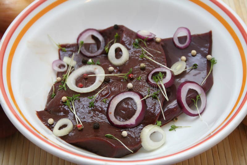 Fresh liver stock photo. Image of meal, olives, healthy - 8281388