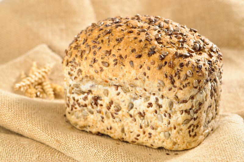 Fresh Loaf of Bread stock image. Image of burlap, unsliced - 11014735
