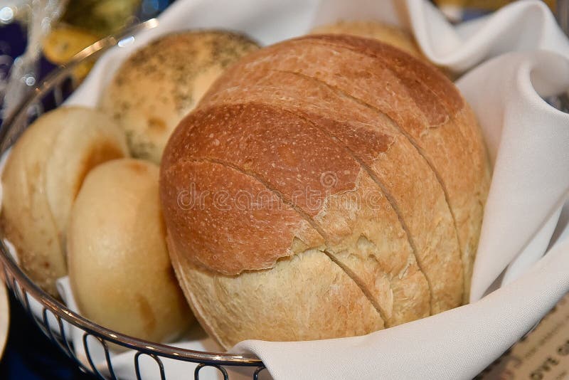 Fresh Bread in a Basket. stock illustration. Illustration of asket ...