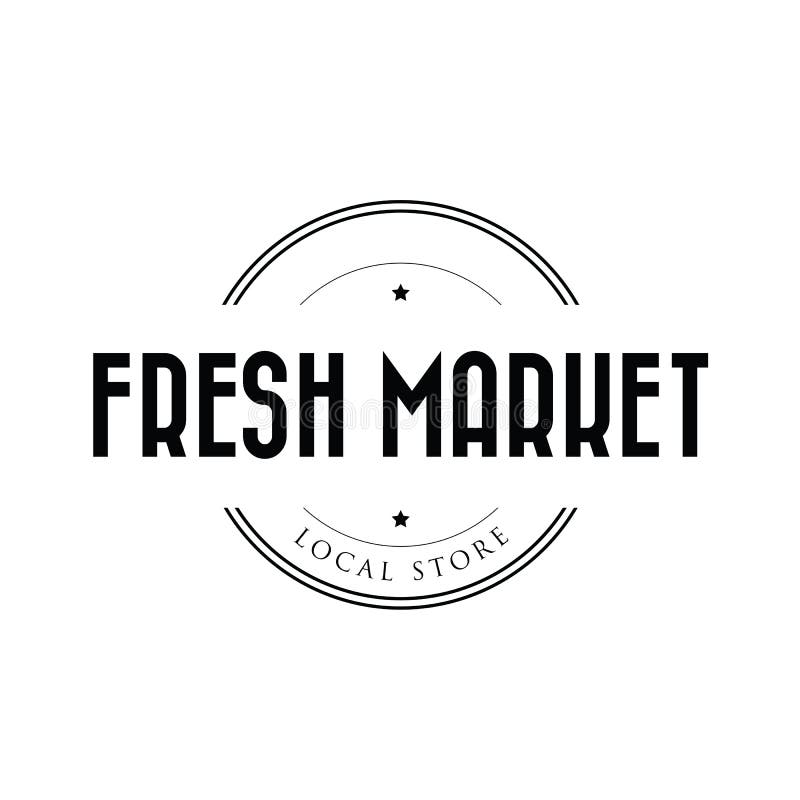 Fresh Local Market Vector Stamp Stock Vector - Illustration of design ...