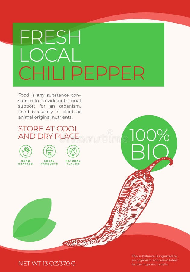 Fresh Local Vegetables Label Template. Abstract Vector Packaging Design ...