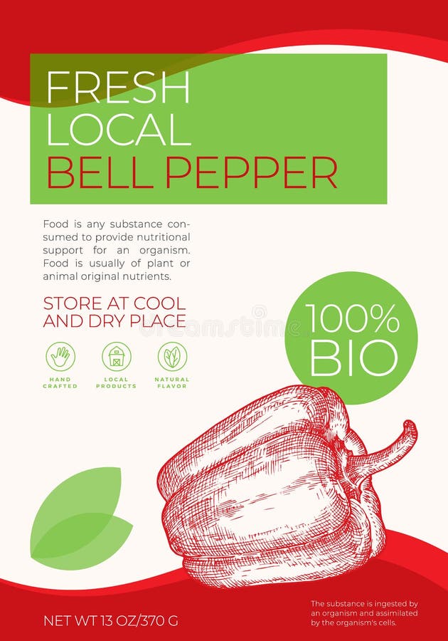Fresh Local Vegetables Label Template. Abstract Vector Packaging Design ...