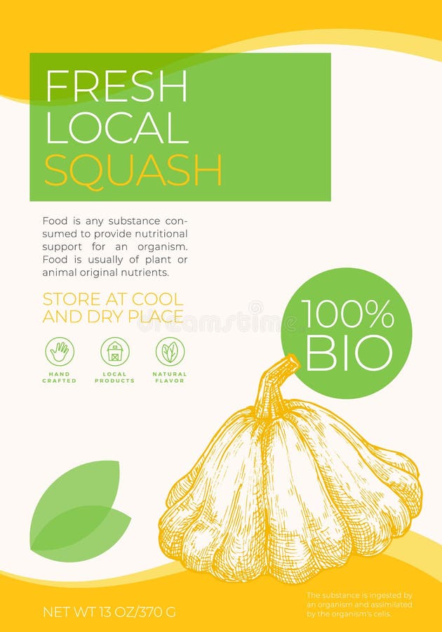 Fresh Local Vegetables Label Template. Abstract Vector Packaging Design ...