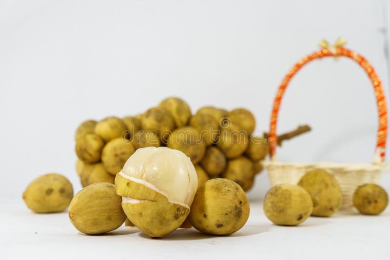 Fresh Lansium Domesticum Longkong in Thailand Stock Image - Image of ...