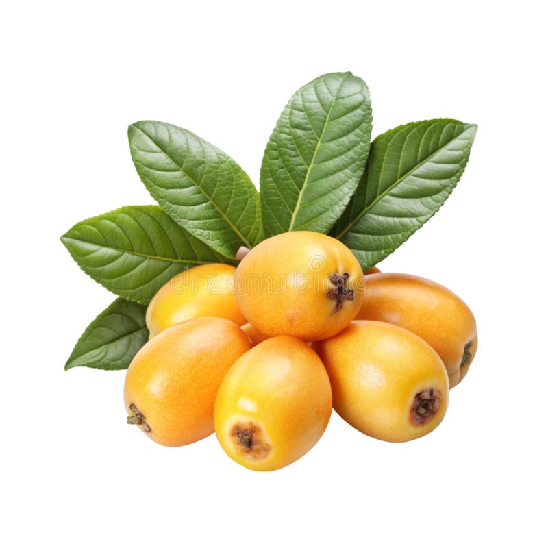 Fresh loquat isolated stock illustration. Illustration of ficus - 372190481