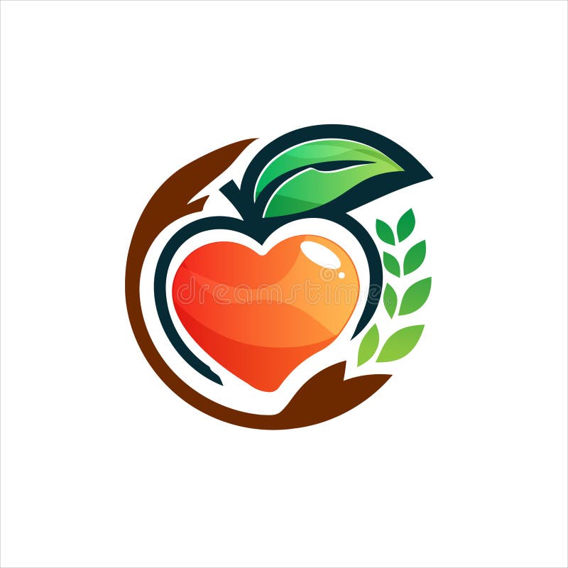 Fresh Love Fruit Logo Vector Template Stock Vector - Illustration of ...