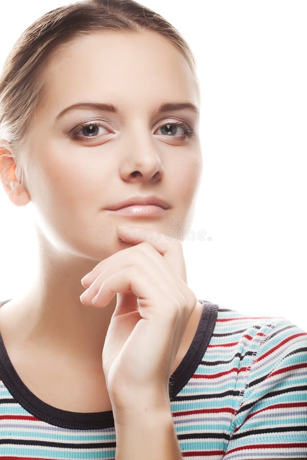 Fresh and lovely woman stock photo. Image of female, cleanser - 13943840