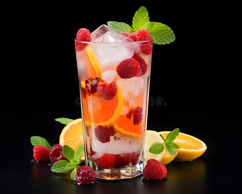 Fresh Lychee and Lemon Drink Stock Illustration - Illustration of clear ...