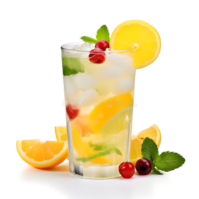 Fresh Lychee and Lemon Drink Stock Illustration - Illustration of drink ...