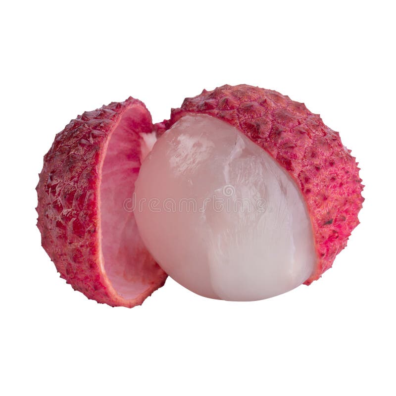 Fresh Lychee or Litchi Fruit Isolated on White Background, PNG Stock ...